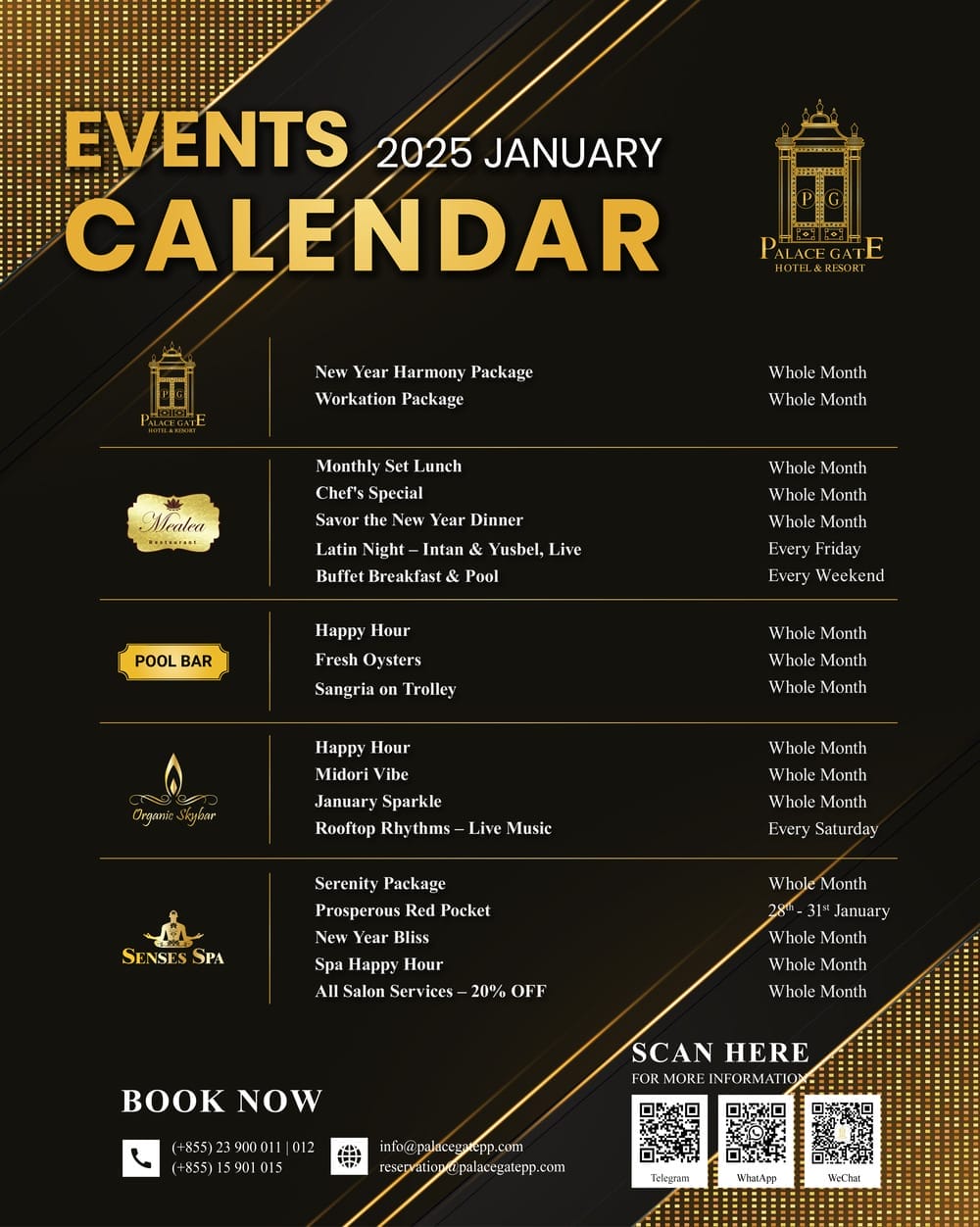 January 2025 Event Calendar - Palace Gate Hotel & Resort by EHM